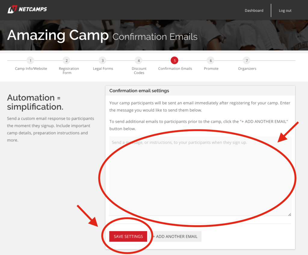 Send Reminder Emails to Campers Automatically - NetCamps