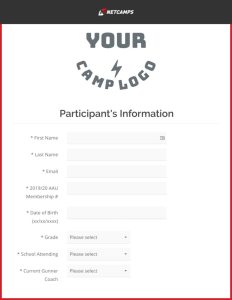 Football Camp Registration Form Software - NetCamps